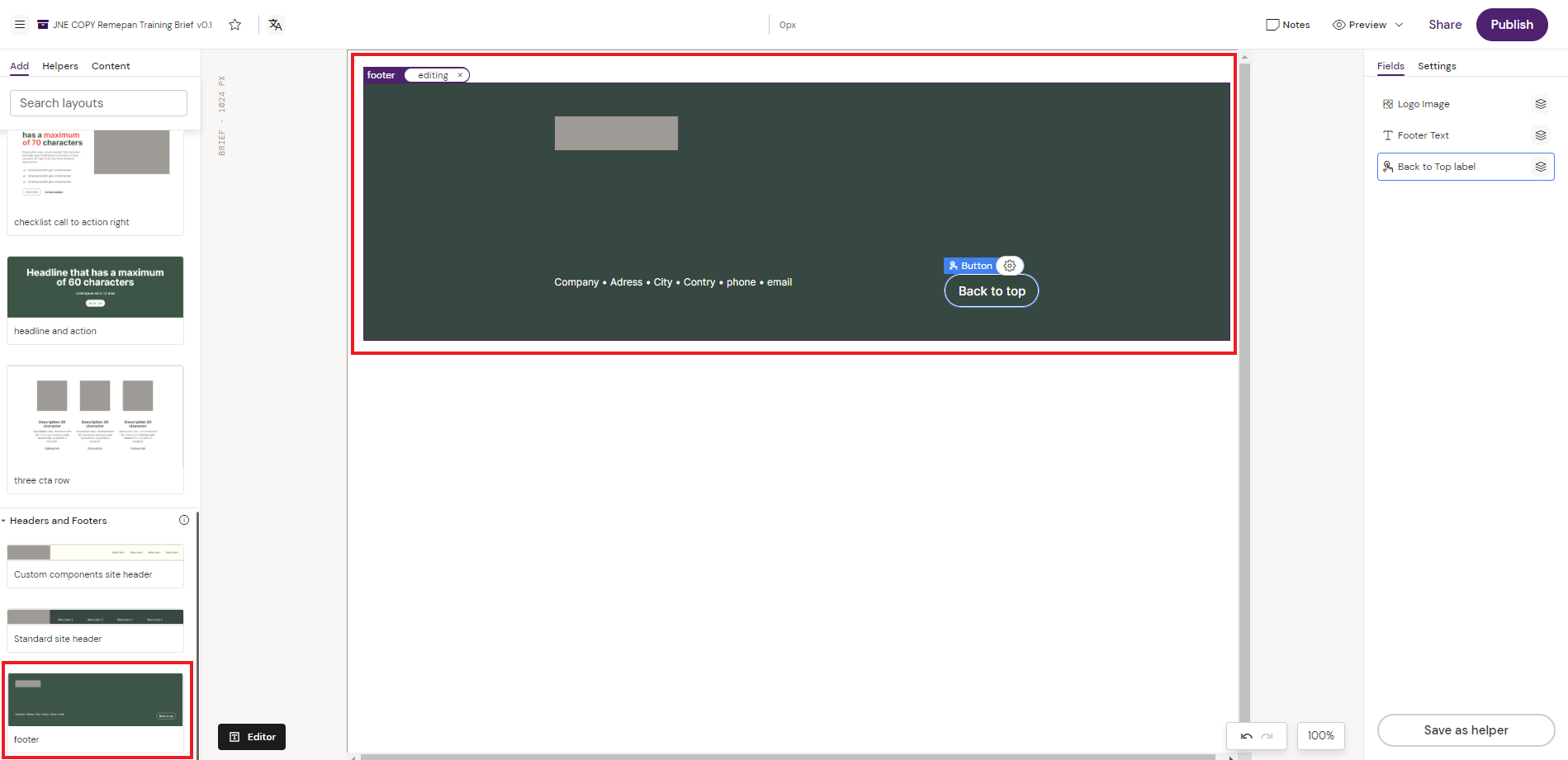 Creating & Editing Layouts