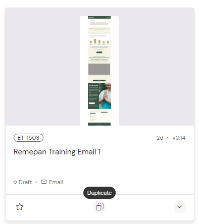 How to Copy an existing Email