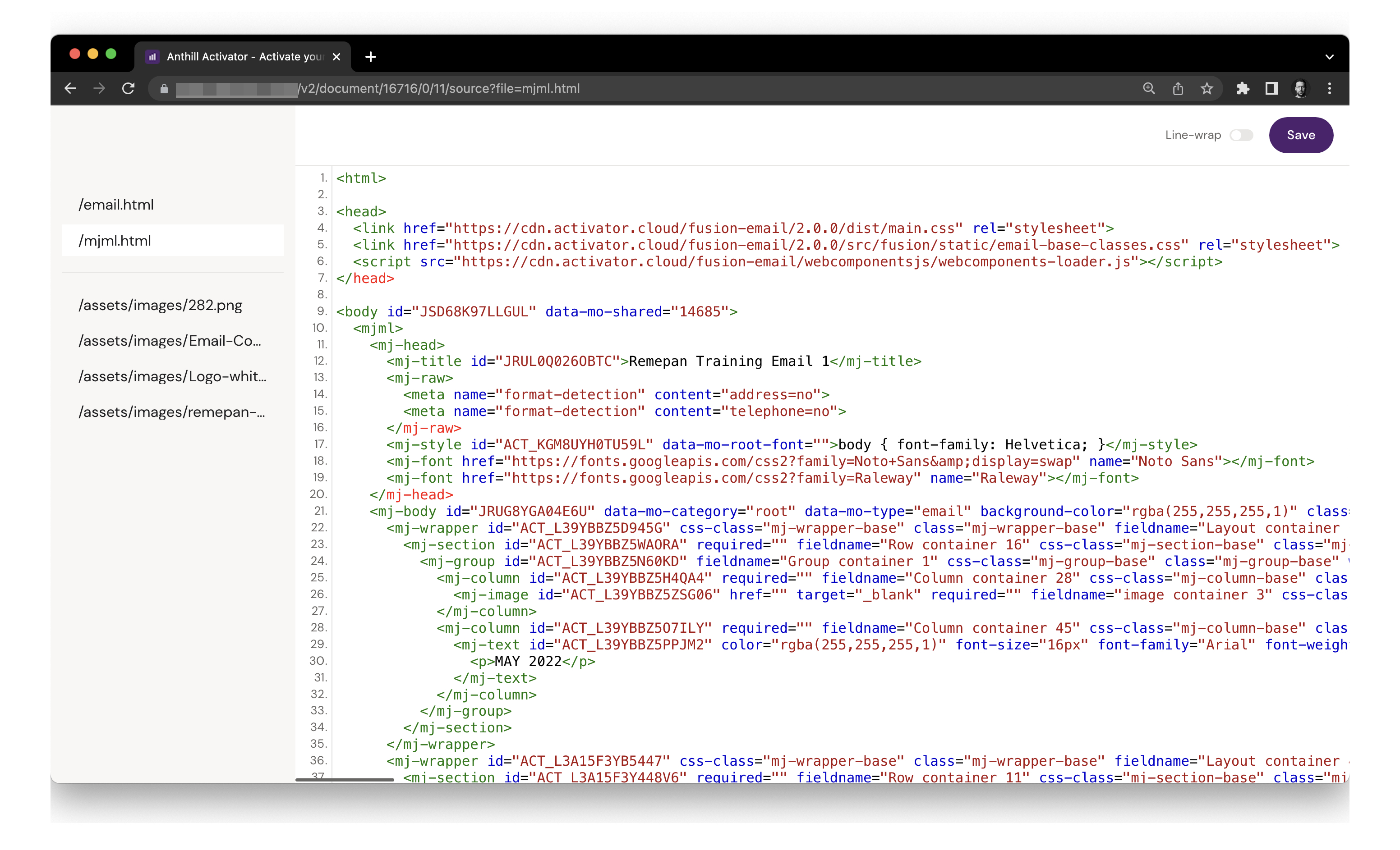 How to use the source editor (and manually edit MJML)