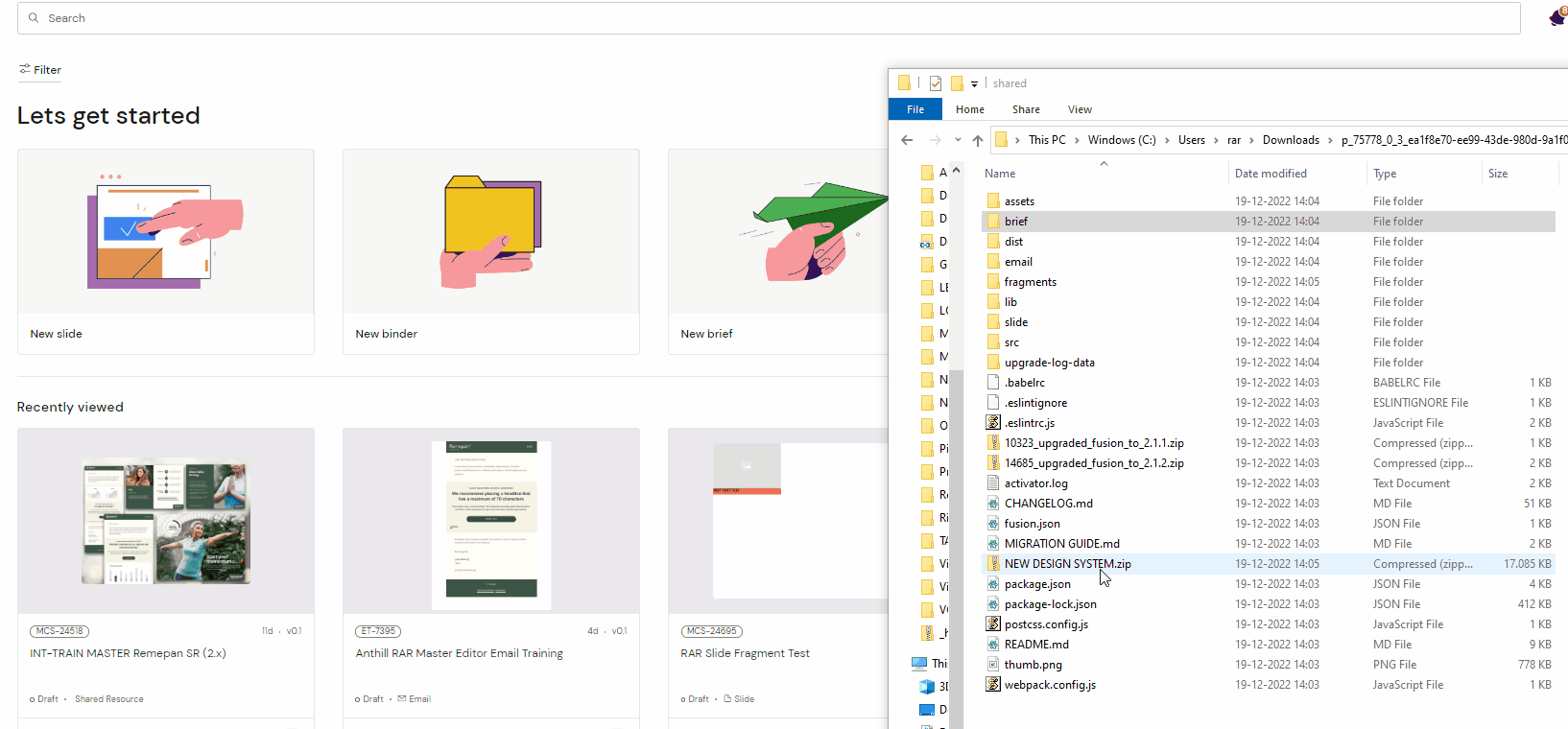 Uploading a Design System to Activator